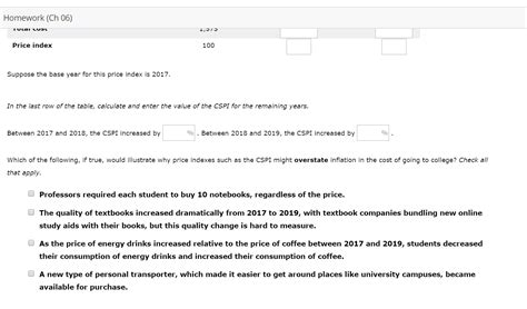 Solved Calculating Inflation Using A Simple Price Index Chegg Com