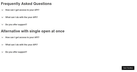 Faq Dropdown Codesandbox