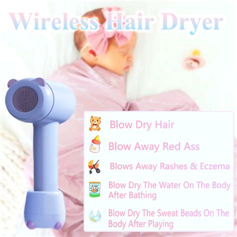 휴대용 강풍 저소음 음이온 전기 드라이어 유아 및 유아용 무선 헤어 드라이어 Aliexpress