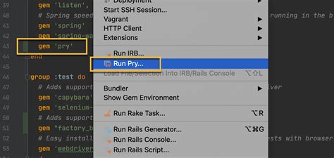Rubymine Eap Support For Pry Console Changes To Default Code