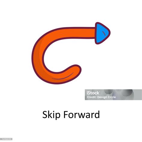 앞으로 건너뛰기 채워진 윤곽선 아이콘 디자인 그림입니다 흰색 배경 Eps 10 파일의 미디어 제어 기호 그래픽 사용자 인터페이스에 대한 스톡 벡터 아트 및 기타 이미지
