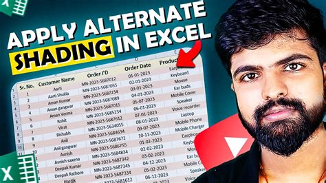 How To Apply Alternate Shading In Excel Shade Every Other Row Youtube