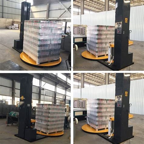 China Semi Automatic Pallet Wrapper With Scalewrapping Machine For