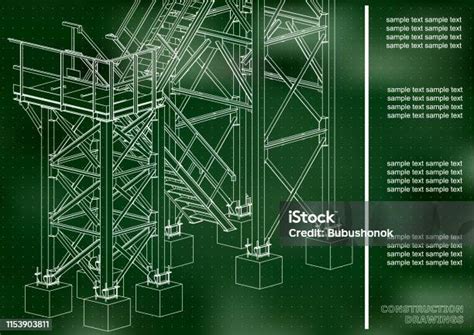 건물 금속 구조물 체적 구조 3d 디자인 추상적인 배경 컴퓨터 보조 설계에 대한 스톡 벡터 아트 및 기타 이미지 컴퓨터 보조 설계 바둑판 벡터 Istock