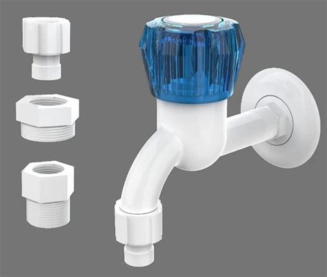 White Ptmt Long Body Bib Cock For Bathroom Fitting At Rs 55piece In