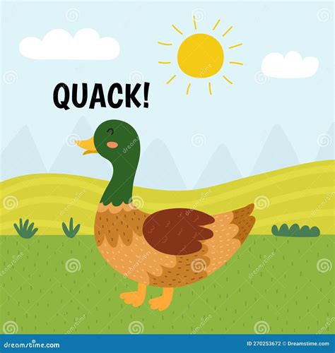 Duck Quacking Clipart