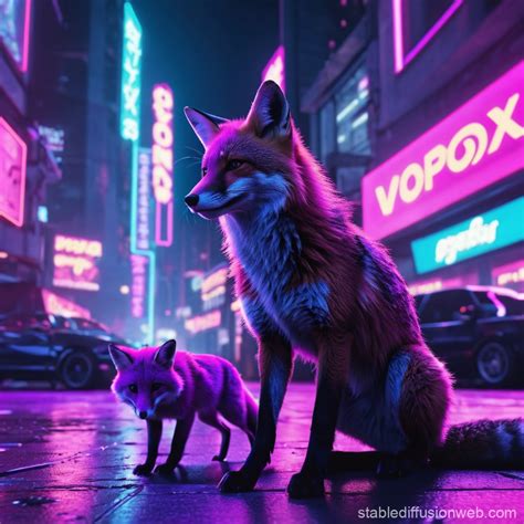 Fox Encounters Mouse In City Streets Stable Diffusion Online