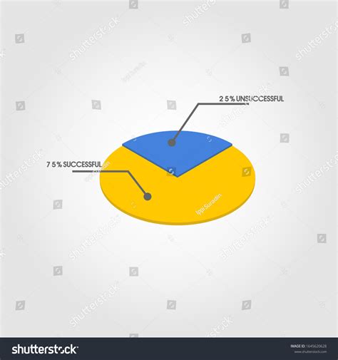 D Isometric Pie Chart Infographic Presentation Stock Vector Royalty Free