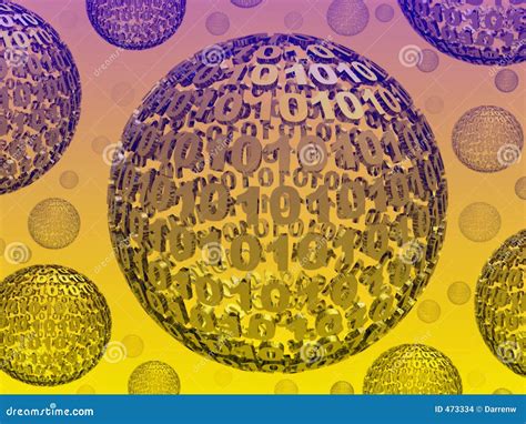 binary spheres stock illustration illustration of bytes 473334