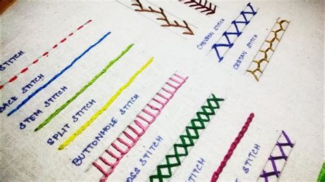 Embroidery Stitches Name Grade Hand Embroidery
