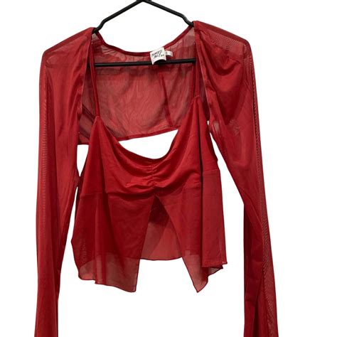 Princess Polly Womens Size 18 Cropped Red