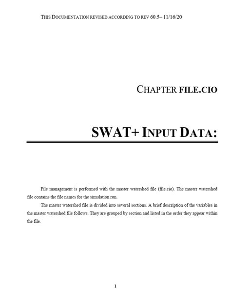 Inputs Swat Model Pdf Surface Runoff Drainage Basin