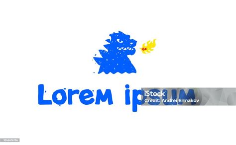 로고 용의 그림입니다 이미지는 흰색 배경에 고립 이다 간판 회사의 마스코트입니다 기업 Id입니다 화재호흡 용 로고입니다 공룡에 대한 스톡 벡터 아트 및 기타 이미지 Istock