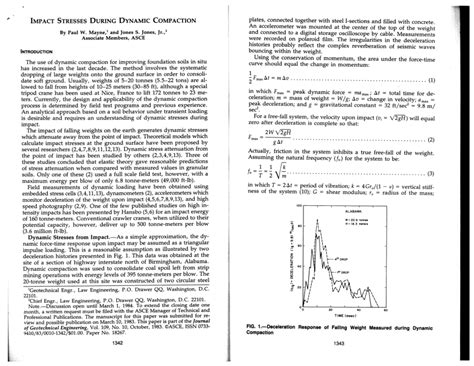 Pdf Impact Stresses During Dynamic Compaction