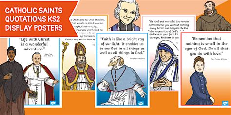 Catholic Saints Quotations Ks2 Display Posters