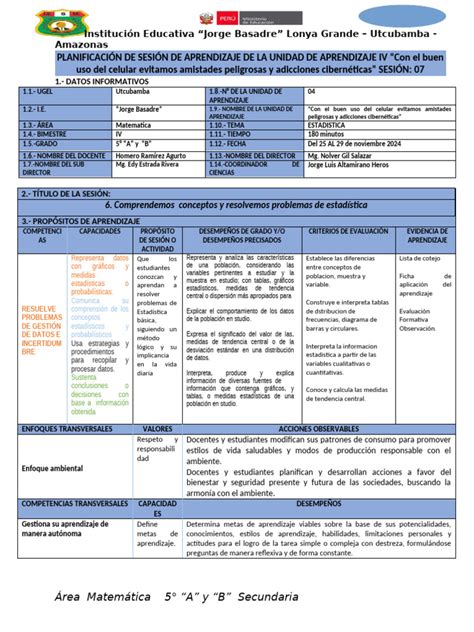 Prendemos Conceptos Y Resolvemos Problemas De Estadistica Pdf