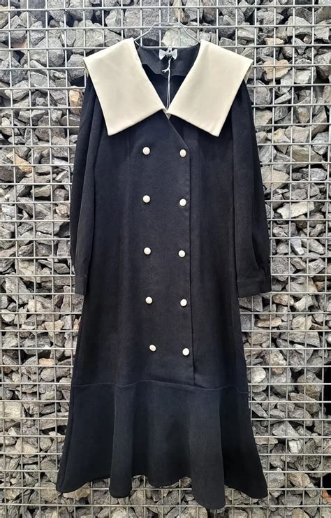 데일리룩롱원피스 트렌치 원피스 봄가을겨울 재입고 롱원피스 데일리룩 배색 롱 원피스