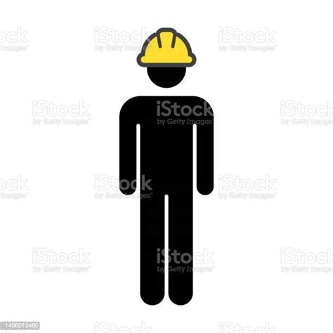 작업자 아이콘 벡터 남성 건설 서비스 담당자 프로필 아바타와 글리프 픽토그램 일러스트레이션의 하드햇 헬멧 0명에 대한 스톡 벡터 아트 및 기타 이미지 Istock
