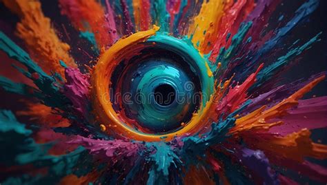 An Explosion Of Vibrant Colors Radiating From A Central Vortex Depicts A Dynamic And Energetic