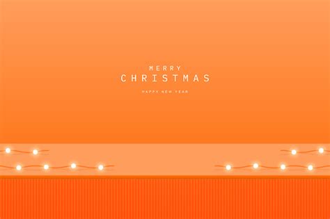 추상 주황색 3d 연단 받침대는 책상 테이블에 네온 불빛이 있는 사실적인 받침대입니다 제품 전시를 위한 최소한의 장면 쇼케이스를 위한 3d 무대 벡터 기하학적 플랫폼 메리