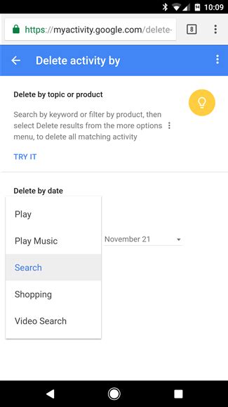 How To Clear Your Google Search History On Android