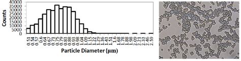 2 Psl Particle Selection Selected Particle Gaussian Distribution