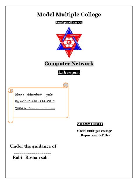 networking lab report prithivi pdf computer network router computing