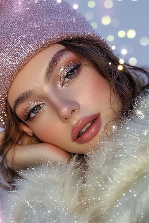 Glitter And Glow Winter Glam Christmas Makeup Look Christmas Makeup