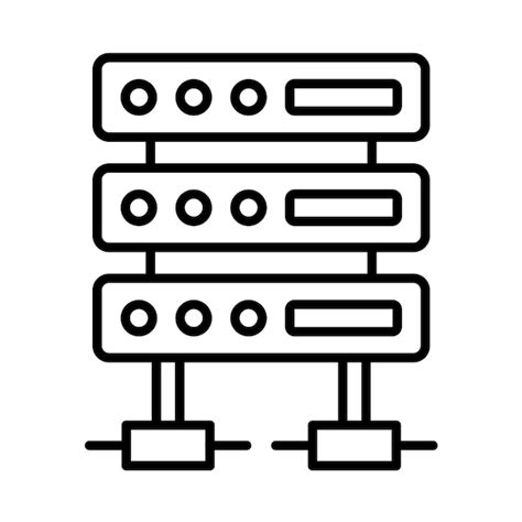 Premium Vector Server Line Illustration
