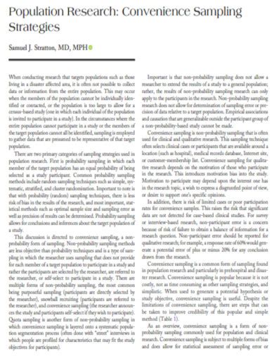 18 FREE Convenience Sampling Samples To Download