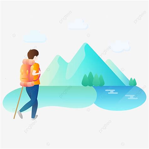 등산 인물 야외 활동 관광 벡터 추상 도안 등산 관광 여행 배낭꾼 Png 일러스트 및 벡터 에 대한 무료 다운로드