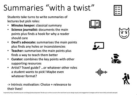 Pick A Role And Write A Lecture Summary From That Perspective Does