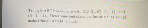 triangle abc has vertices with a x 3 b 3 1 a cameramath
