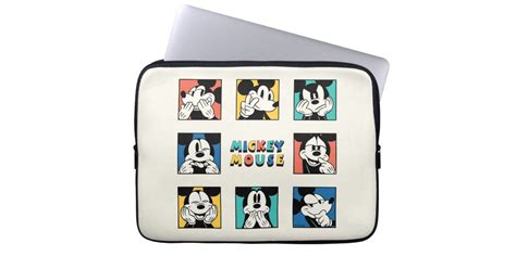 Colorful Mickey Mouse Grid Laptop Sleeve Zazzle