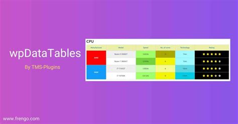 Top 10 Best Wordpress Table Plugins For Responsive Data