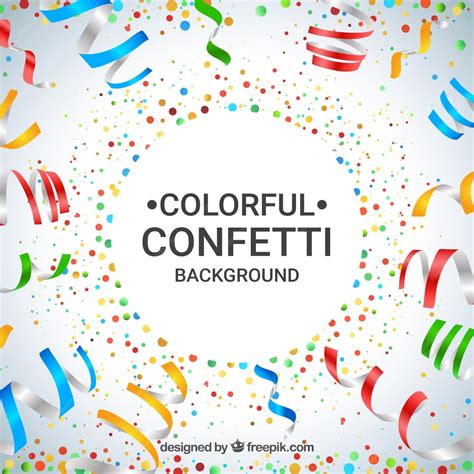Free Vector Colorful Confetti Background In Realistic Style