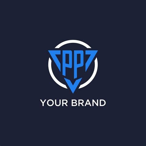 Pp Monogram Logo With Triangle Shape And Circle Design Elements