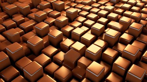 Chocolate Sugar 3d Illustration Of Square Shaped Candy Coated In Brown