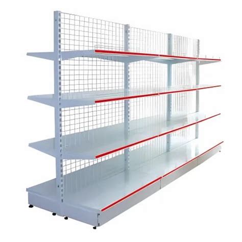 Free Standing Unit Wire Mesh Mild Steel Display Rack For Super Market