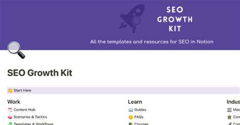 Ola King S SEO Growth Kit Template For Notion Boost Your Search Visibility