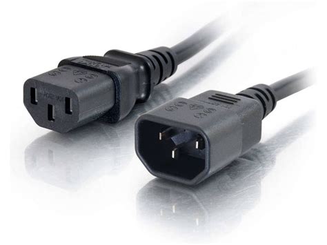Cabo De Alimentação C2g C13 C14 50 Cm Preto Wortenpt