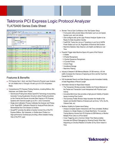 Tous Les Catalogues Et Fiches Techniques PDF Tektronix