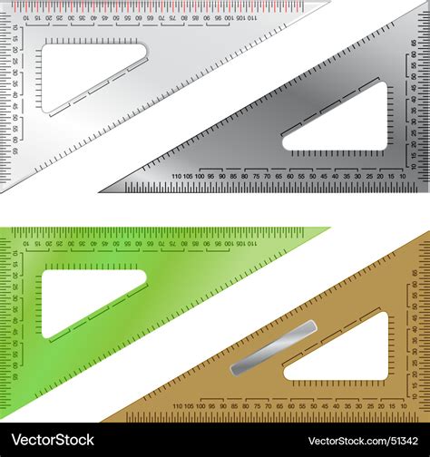 Set Of Drafting Triangles Royalty Free Vector Image