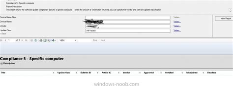 Software Update Compliance Report Configuration Manager 2012 Windows Noob Com