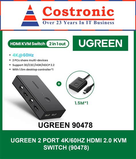 UGREEN HDMI KVM Switch PORT K HZ Lazada Singapore
