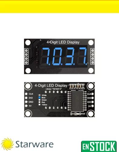 Modulo Led Display Diy Tm1637 4 Dig 7 Segmentos Led 0 36p Az En Venta En Capital Federal Capital