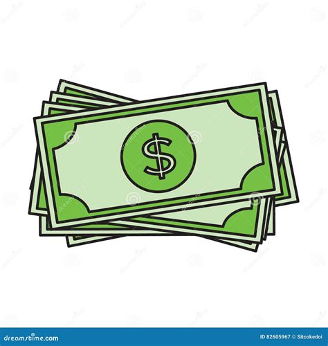 Dollar Bills Icon Usd Currency Symbol Stock Vector Illustration Of Financial Icon 82605967