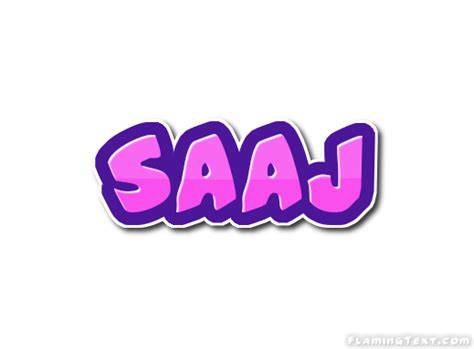 Saaj Logo | Free Name Design Tool from Flaming Text