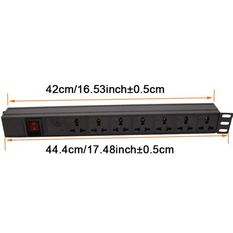 Pdu Power Strip Distribution Unit Cabinet 7 Way Ac Universal Socket Spd Break Switch Ammeter