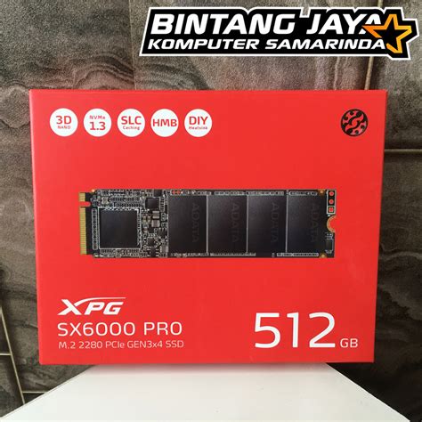 Jual Xpg Sx6000 Pro Ssd M2 2280 Pcie Gen3x4 512gb Shopee Indonesia